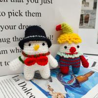 China Custom Handmade Snowman Reindeer Santa Claus Tree Knitted Toy Crochet Christmas Doll Amigurumi Knitted Christmas Stuffed Toys for sale