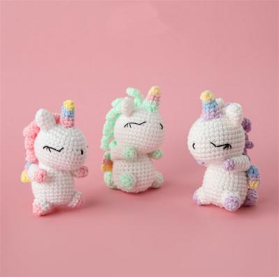 China New Amigurumi Handmade Plush Toys Crochet Doll Gift Decoration Stuffed Animal Unicorn for Boys Girls for sale