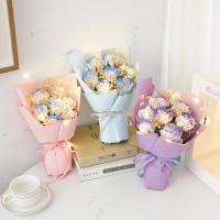 China Women's Day Creative Starry Gypsophila Rose Soap Flower Bouquet 20cm Multi-color Wrapped Mini Floral Gift for Multi-Festival Presents for sale