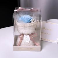 China Wholesale Preserved Scented Tulip Soap Flower Bouquet Yarn Wrapped DIY Adjustable Size  Festive Gift for Valentine Thanksgiving Decor for sale