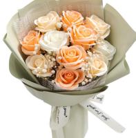 China Hot Selling Creative Carnation Rose Soap Flower Bouquet for Valentine's Day Birthday Gift Mothers Day Gift Eternal Flower for sale