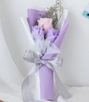 China Wedding Valentine's Day Soap Flower Gift Birthday Gift Multi-rose Flower Natural Edible Dried Flower Bouquet for sale