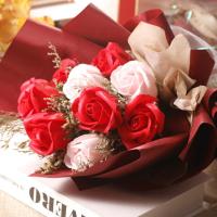 China Soap Flowers Gift Artificial Flower Soap Flowers Bouquet for Valentine's Day Gift for sale