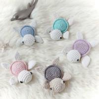 China Custom Handmade Crocheted Turtle Baby Toys Cute Amigurumi Doll Stuffed Animal Toy for Baby Kids Hand Knitted Tortoise Gifts for sale
