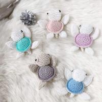 China Custom Handmade Crocheted Turtle Baby Toys Cute Amigurumi Doll Stuffed Animal Toy for Baby Kids Hand Knitted Tortoise Gifts for sale