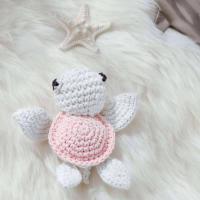 China Custom Handmade Crocheted Turtle Baby Toys Cute Amigurumi Doll Stuffed Animal Toy for Baby Kids Hand Knitted Tortoise Gifts for sale