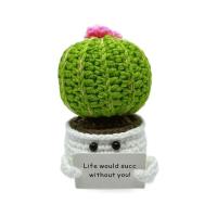 China Cross-border Handmade Polyester Crocheted Dolls Finished Woven Sunflower Ornaments Knitted Cactus-shaped Plant Style Potato Toys for sale