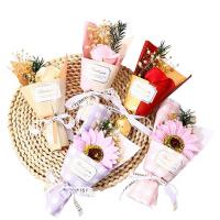China Mini Bouquet Modern Minimalist Soap Flower Mini Dried Flower Bouquet Creative Wedding Guest Favor Holiday Decor Gift for sale