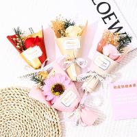 China Mini Bouquet Modern Minimalist Soap Flower Mini Dried Flower Bouquet Creative Wedding Guest Favor Holiday Decor Gift for sale