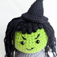 China Handmade Crochet Witch Doll Plush Toy by JNC Macrame Vietnam for Halloween Gift and Home Decor for sale