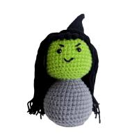 China Handmade Crochet Witch Doll Plush Toy by JNC Macrame Vietnam for Halloween Gift and Home Decor for sale