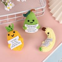 China Wowei Emotional Support Pickle Plant Crochet Dolls Animals Toys Mini Funny Crochet Positive Potatoes with Affirmation Card for sale