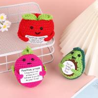 China Wowei Emotional Support Pickle Plant Crochet Dolls Animals Toys Mini Funny Crochet Positive Potatoes with Affirmation Card for sale