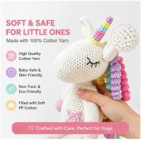 China Organic Crochet Items Hot Selling Soft Big Toys Handmade Ce Certification Amigurumi Stuffed Plush Unicorn Doll for Babies for sale