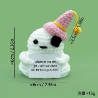 China Handmade Knitted Crocheted Spooky Ghosts Doll Woven Technique Halloween Art Deco Home Decor Gift Idea Wholesale From Factory for sale