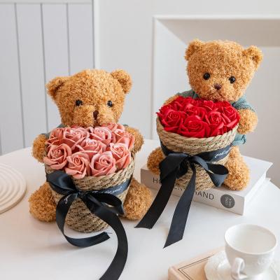 China Modern Cartoon Design Artificial Rose Flower Bulk Wholesale Multi-Holiday Decorative Gift With 20×20×25cm Package Size for sale
