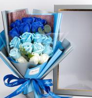 China Rose Soap Flower Bouquet Gift Box with Message Card Mother's Day Women Valentine's Day Wedding Anniversary for sale