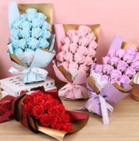 China Rose Soap Flower Bouquet Gift Box with Message Card Mother's Day Women Valentine's Day Wedding Anniversary for sale