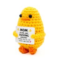 China Positiveduck Hand-Crocheted Cotton Duck Cute Positive Energy Expression Finished Animal Crochet Product in Potato Doll for sale