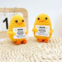 China Positiveduck Hand-Crocheted Cotton Duck Cute Positive Energy Expression Finished Animal Crochet Product in Potato Doll for sale
