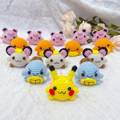 China Wholesale Custom Handmade Colorful Cute Crochet Cartoon Doll Cartoon Anime Character Handmade Crochet Toys for sale