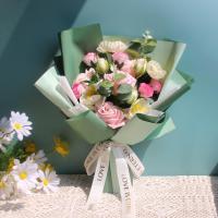 China Hot Sale Medium Size Handmade Rose Soap Flower Bouquet Finished Gift Bouquet For Valentine Birthday Teacher's Day Qixi Festival Present for sale