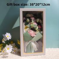 China Hot Sale Medium Size Handmade Rose Soap Flower Bouquet Finished Gift Bouquet For Valentine Birthday Teacher's Day Qixi Festival Present for sale