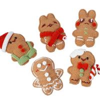 China Handmade Crochet Gingerbread Man Doll for Stylish Holiday Decor for sale