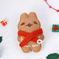 China Handmade Crochet Gingerbread Man Doll for Stylish Holiday Decor for sale