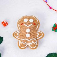 China Handmade Crochet Gingerbread Man Doll for Stylish Holiday Decor for sale