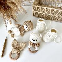 China New Amigurumi Children's Thanksgiving Gift Set Super Soft Plush PP Cotton Filled Crochet Cute Bear Wool Material for sale