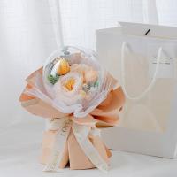 China Preserved Artificial Rose Soap Flower Bobo Ball Bouquet Custom Color Gift Bouquet For Birthday Valentine Mother's Day Party Decoration for sale