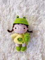 China Best Seller For Christmas Crochet Baby Doll With Pet Handmade Cotton Yarn for sale