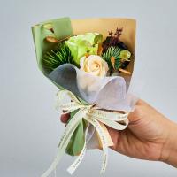 China Mini Carnation Rose Soap Flower Bouquet Tiered Wholesale Price Multi-color Artificial Floral Gift For Mother's Day Valentine Birthday Spring Festival Presents for sale