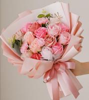 China Artificial Flower Gift With Rose Fragrance Handmade Forever Soap Rose Bouquet Colorful Glitter Rose Soap Bouquet Gift for sale