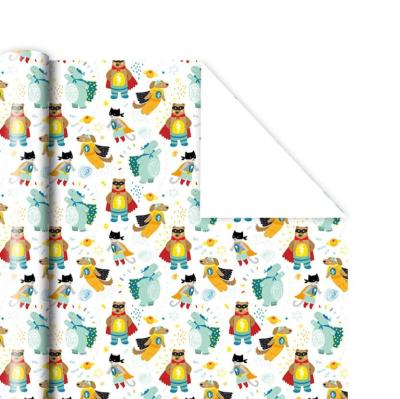 China Inkjet Printed Gift Wrap Paper Roll Fade Resistant 80gsm for sale