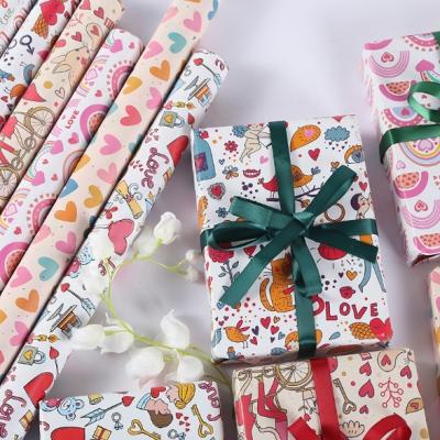 China 30sqft Gift Wrap Paper Roll Inkjet Printing 60gsm OEM/ODM Available for sale