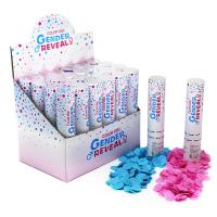 China Reveal Gender Confetti Cannon Biodegradable Party Poppers For Baby Shower for sale