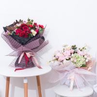 China Florist Wrapping Packing Polyester Stripe Deco Mesh Roll 70-80gsm for sale