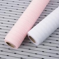 China Stripe Deco Florist Wrapping Paper 50cmx10Y Polyester Mesh Roll With Dot for sale