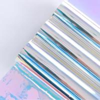 China Rainbow PET Florist Wrapping Paper 50cmx50cm Iridescent Cellophane Wrapping Paper for sale