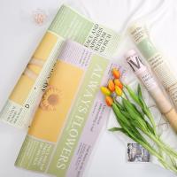 China Printed Florist Wrapping Paper 58cmx58cm Waterproof Flower Wrapping Paper 80gsm for sale