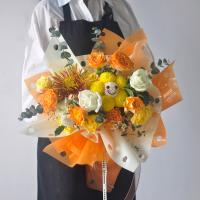 China Hollowed Transparent OPP Florist Wrapping Paper 0.035mm Thick Plastic Film for sale