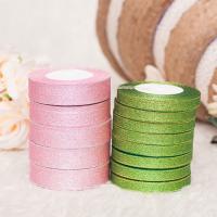 China Glitter And Metallic Gift Wrap Ribbon Roll Reusable For Packaging for sale
