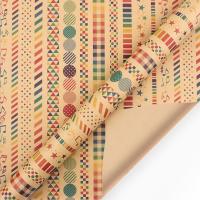 China Multifunctional Brown Kraft Christmas Xmas Gift Wrap Paper Roll 50X70CM for sale