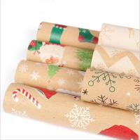 China 80gsm Christmas Style Gift Wrap Paper Sheets 50cm*70cm Many New Designs for sale