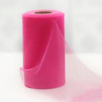 China Stamp Pattern Plain Polyester Soft Tulle Rolls 100 Yards Organza Material for sale