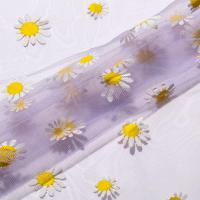 China 40D Sunflower Organza Tulle Rolls Fabric For Wedding Decoration Tutu for sale