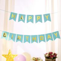 China 5m Strings Party Decoration Items Fish Tail Banner  With Shimmering Gold Letters for sale