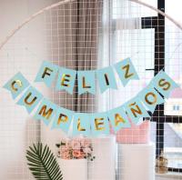 China Printed Feliz Cumpleanos Party Decoration Items Garland Fishtail Swallow Tailed Flag for sale